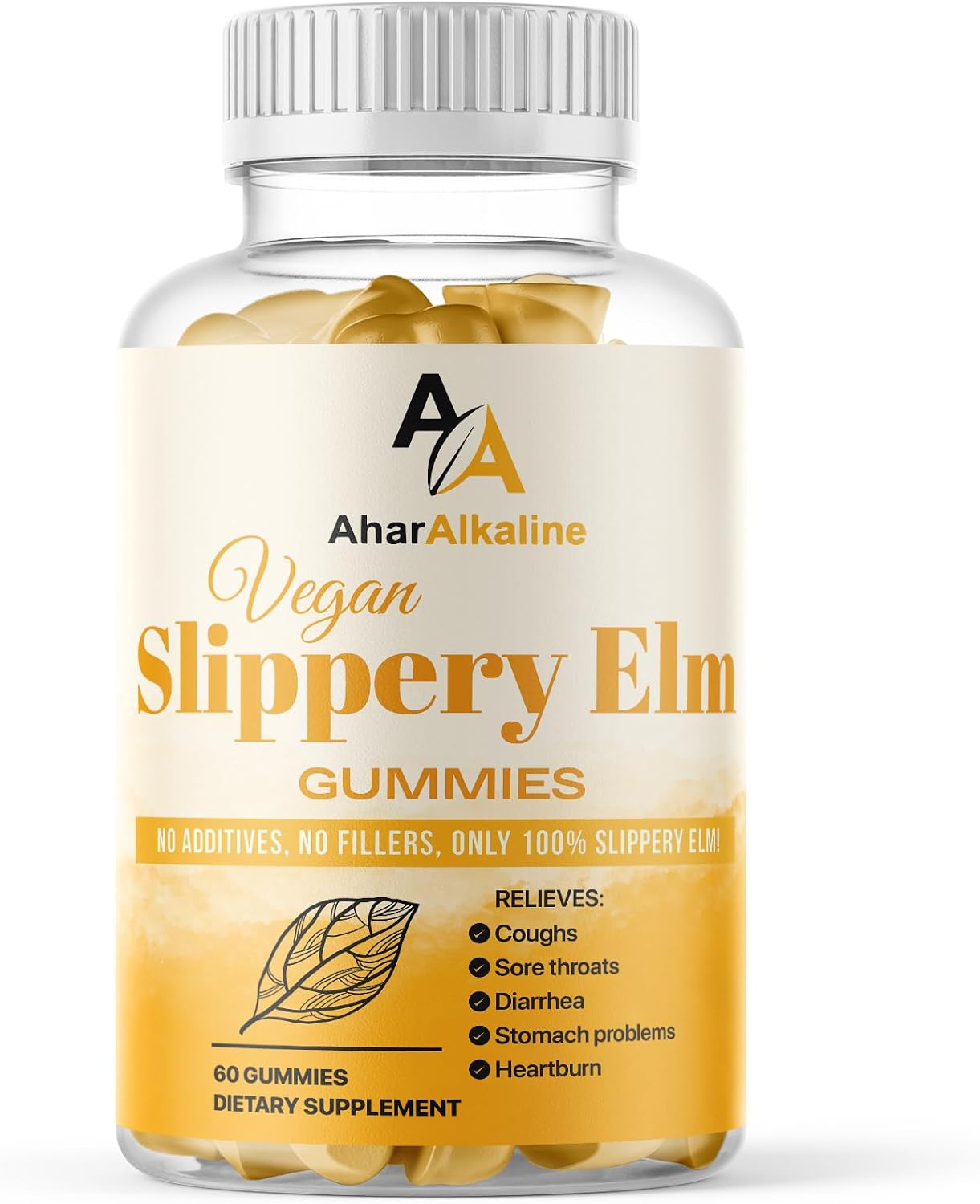 Amazon.com: Ahar Alkaline Slippery Elm Gummies, Supplement for Sore ...