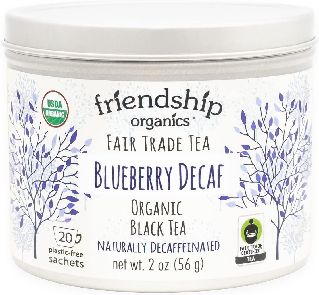 Amazon.com : Friendship Organics Blueberry Decaf Tea Bags, Organic and ...