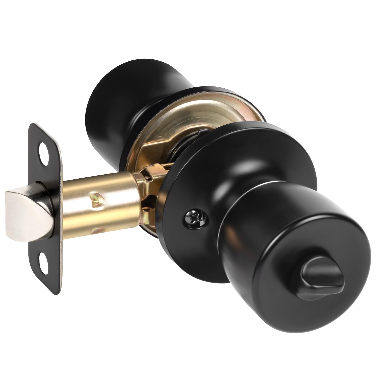 HOSOM Privacy Door Knob, Matte Black Door Knob Set, Black Door Handles ...