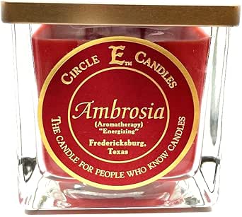 Amazon.com: Circle E Candles, Ambrosia Scent, Small Size Jar Candle ...