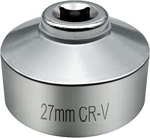 XIONGJIALIANG 27mm Low Profile Oil Filter Wrench 6 Point Socket Remover ...