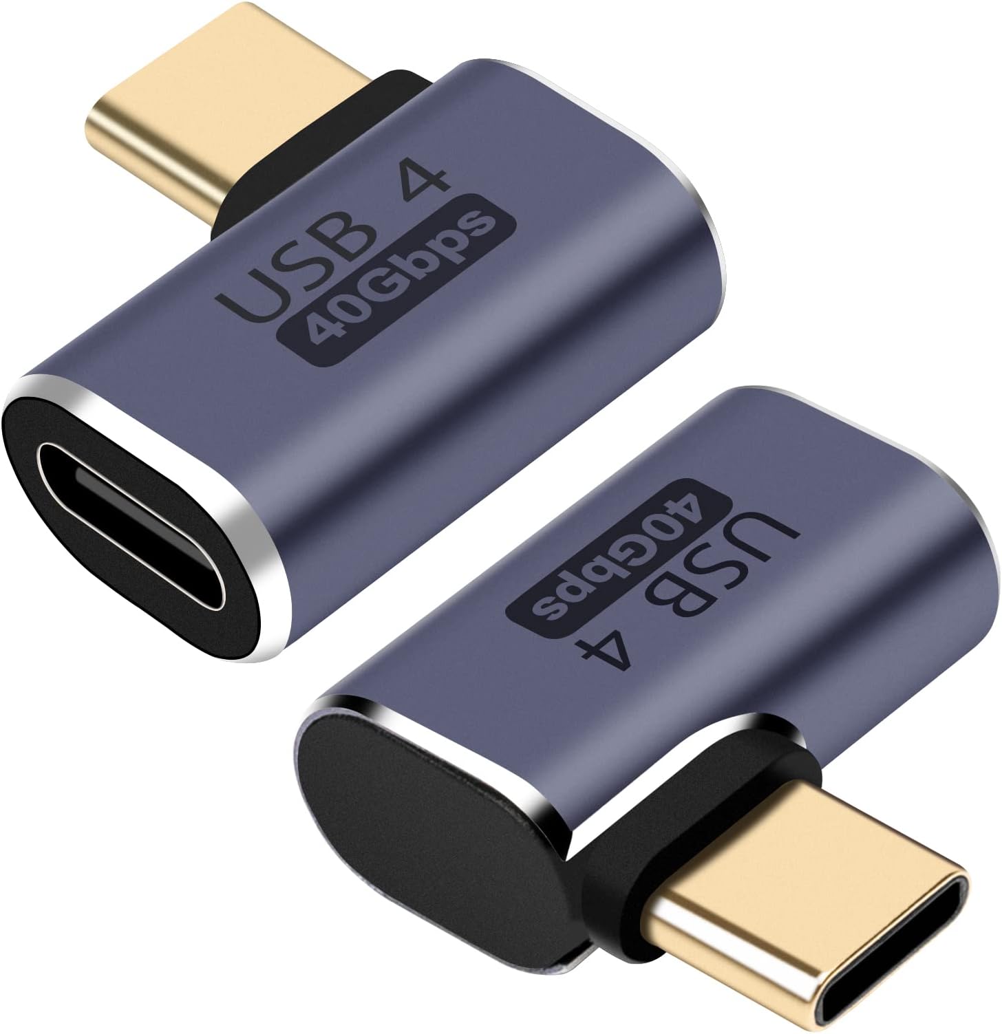 AIYEEN USB C Adapter 40Gbps(2 Pack), USB C Male to Female Adapter Right ...