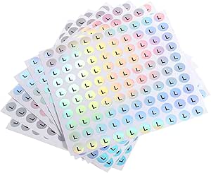 Amazon.com : MECCANIXITY Laser Capital Letter Stickers, 3/8" Alphabet L ...