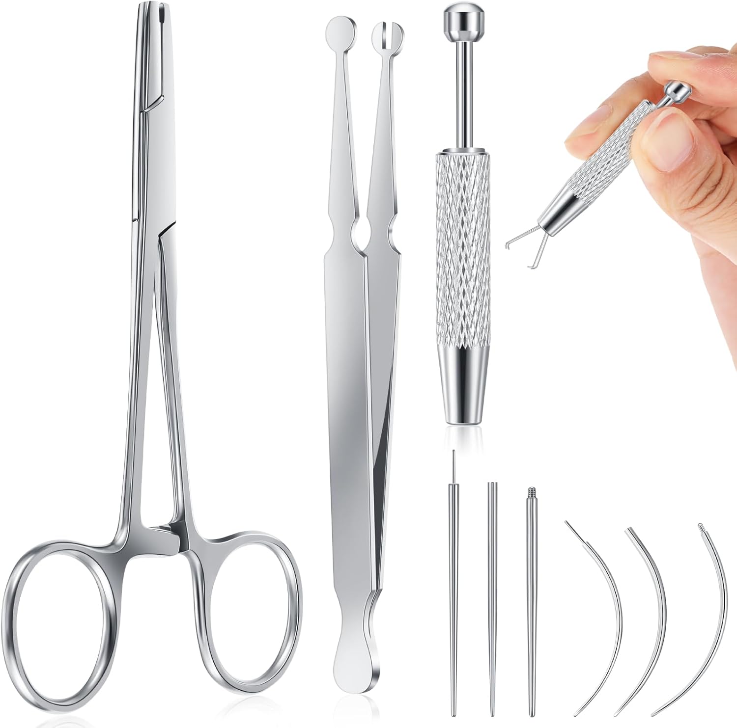 Mysora 9pcs Kit Stainless Steel Piercing Ball Grabber Tools/ 3mm ...