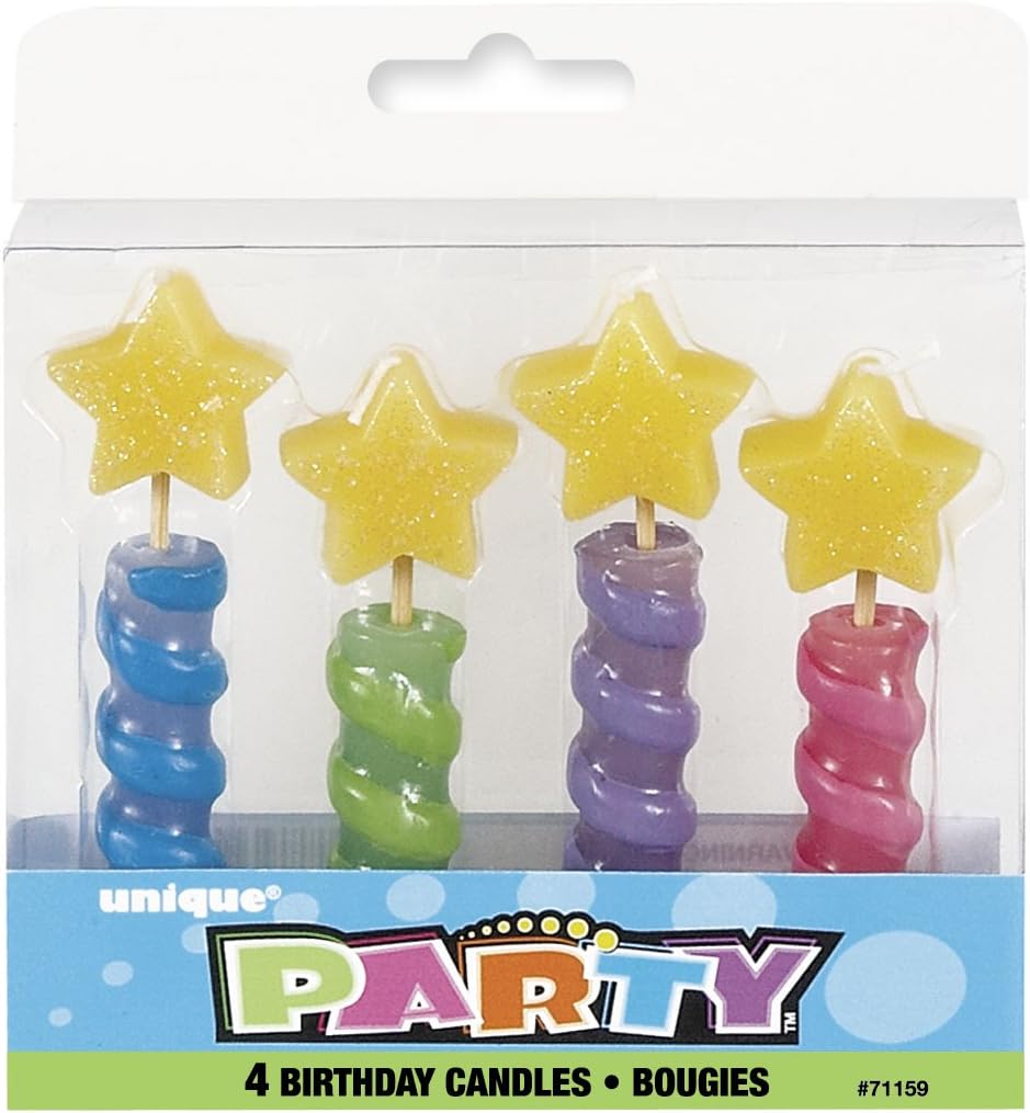 Amazon.com: Gold Star Pick Birthday Candles (Pack of 6) - Dazzling ...