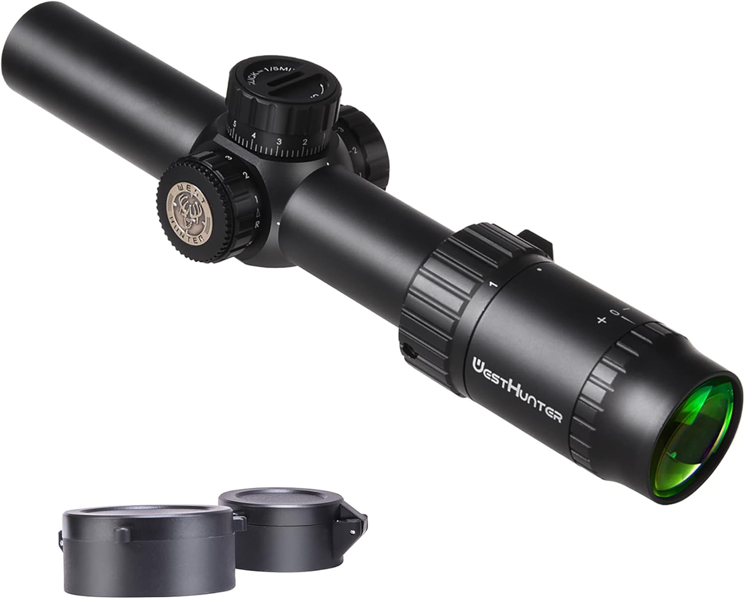 WestHunter Optics HD 1-6×24 IR LPVO Riflescope, 30 mm Red Green ...