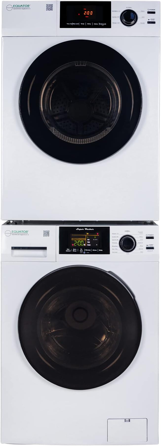 Amazon.com: Equator Power Touch 18 lbs Compact 110V Washer +220V Vented ...