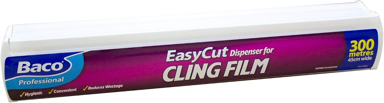 BacoFoil EasyCut Cling Film Dispenser 45cm - 1x300mtr : Amazon.co.uk ...