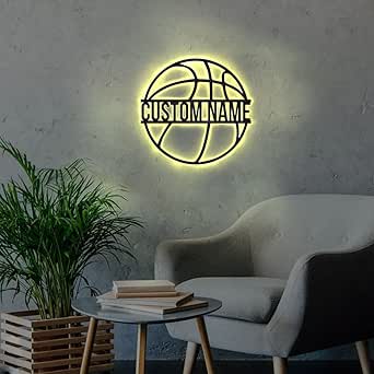 Amazon.com: Personalized Basketball Gifts for Men 3D Illusion Led Lamp ...