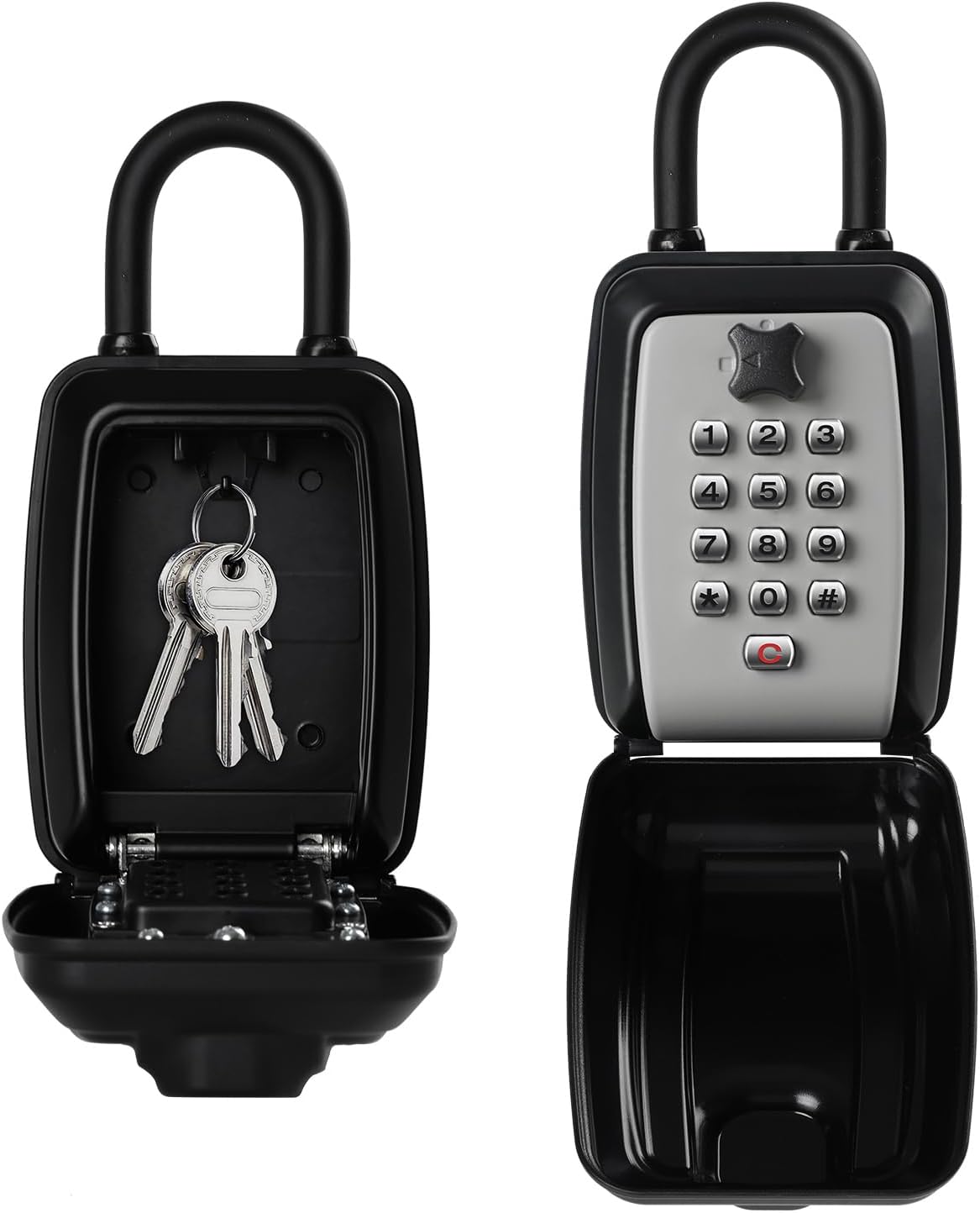 NBYT Portable Combination Lock keybox, 9-Digit Keyboard,For House Keys ...