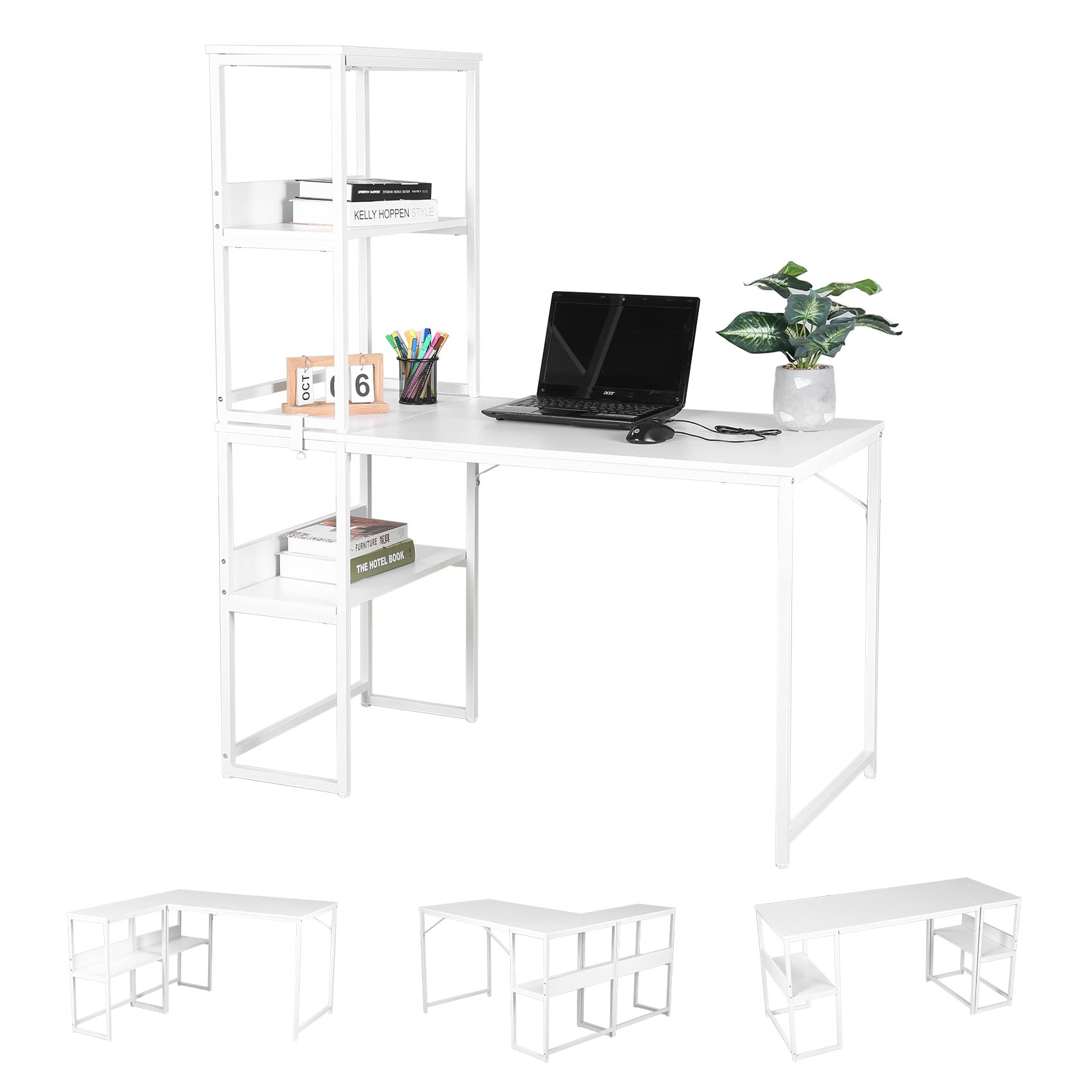 Amazon.com: UNICOO – Muti-Function 3 Combination Computer Desk. L ...