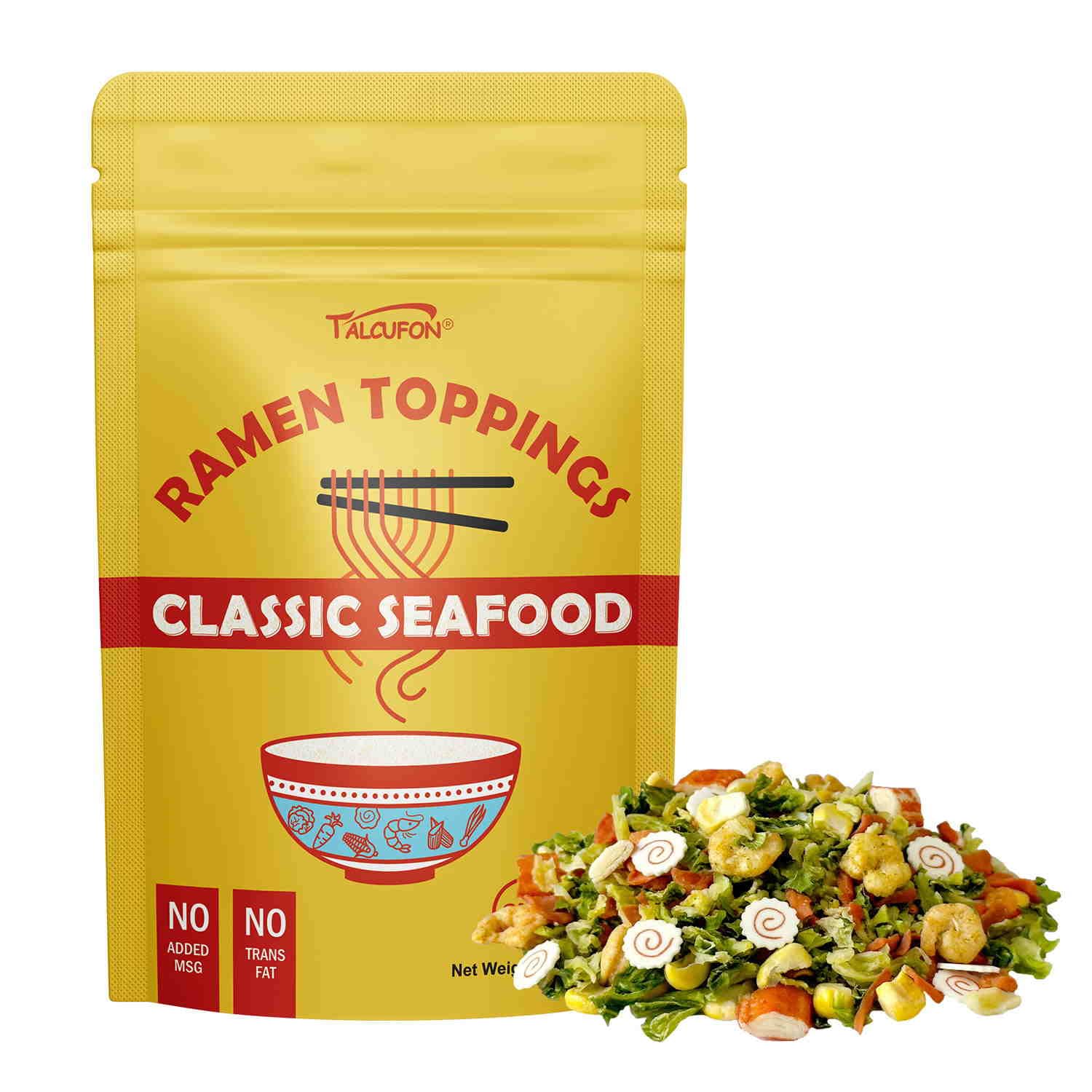 Talcufon Ramen Toppings 8 Oz Classic Seafood And Vegetables Mix ...