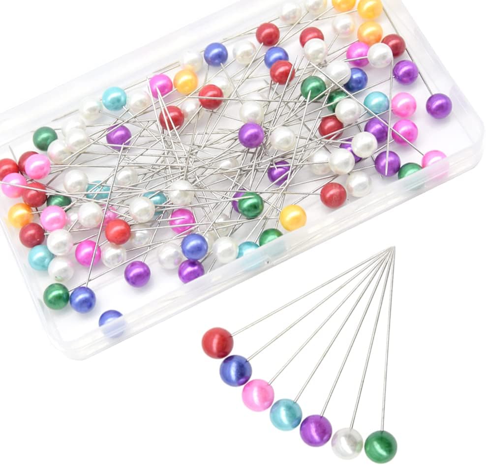 Amazon.com: staol 100Pcs Dressmaking Sewing Pin Straight Pins Round for ...