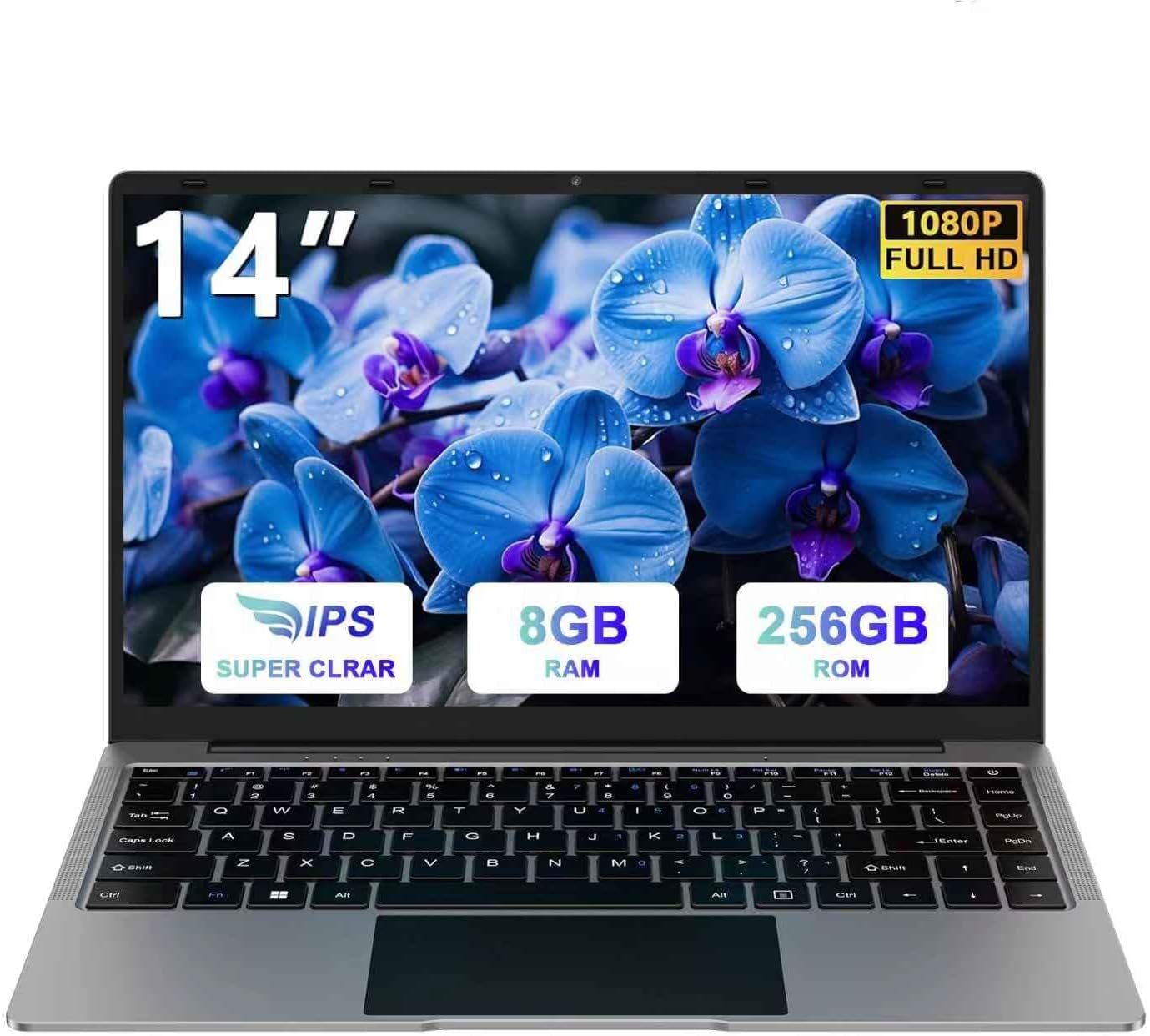 2025 14 Inch Laptop Computer Win 11 8GB+256GB SSD Up to 1TB SSD Expand Laptops Celeron N4020 Up ...