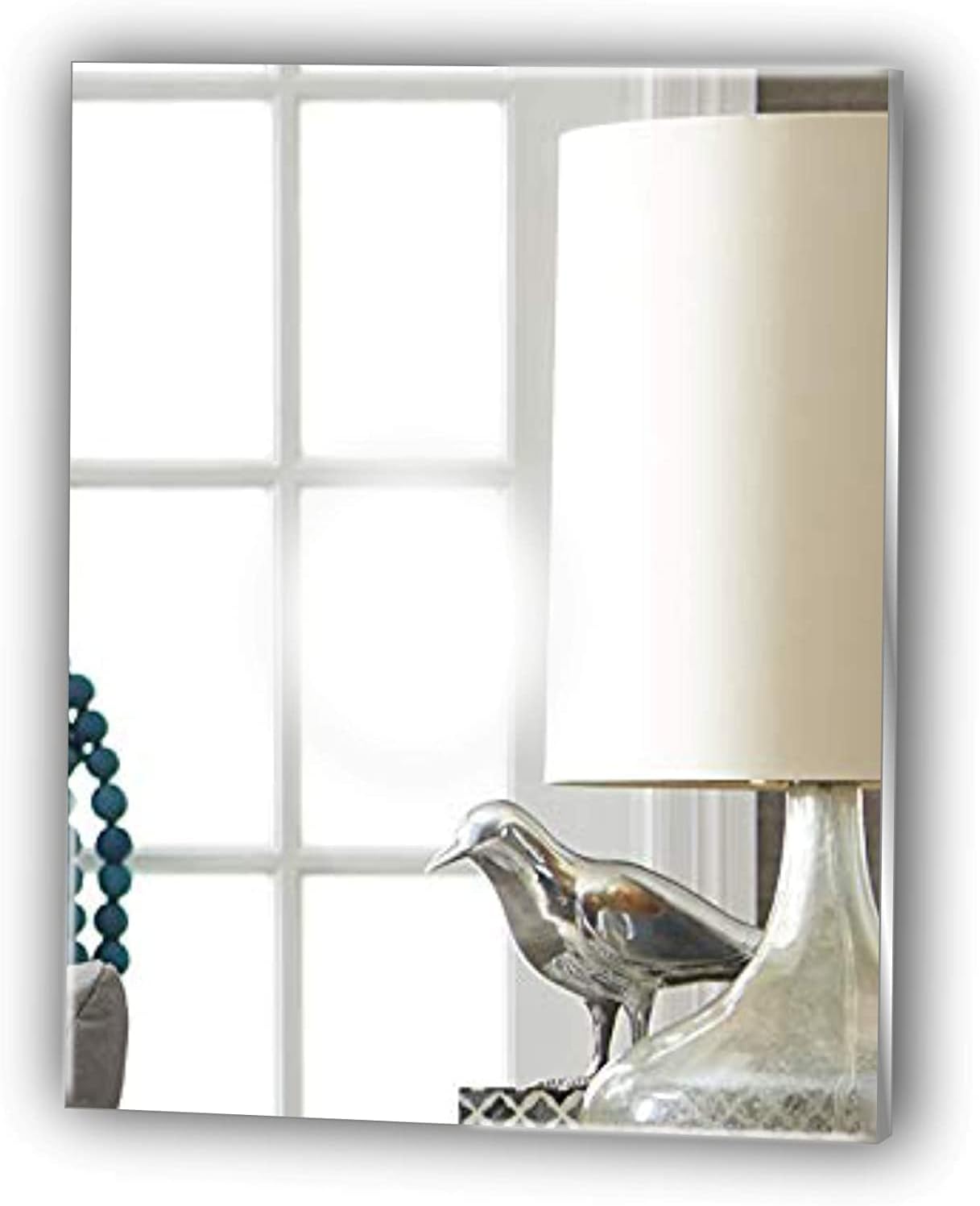 Frameless Rectangle Mirror Stick on Mirror No DIY Complete Kit : Amazon ...