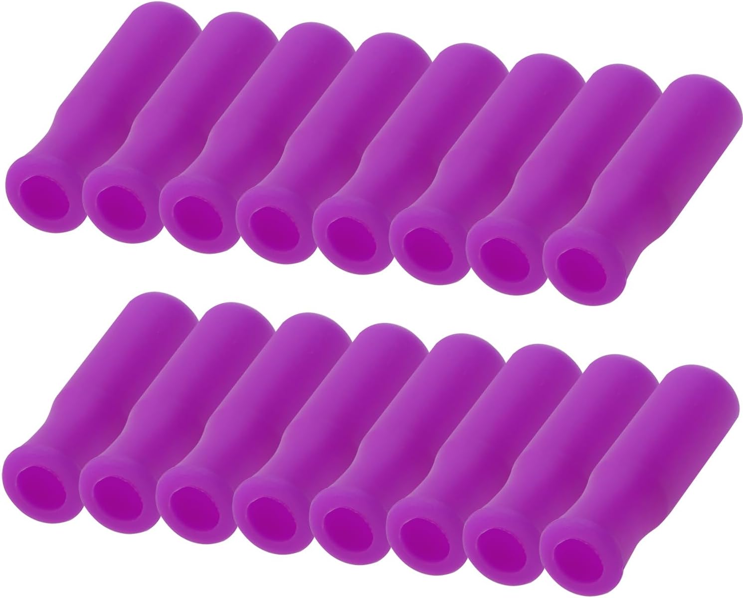 Amazon.com: Zhehao 100 Pcs Silicone Straw Tip Multicolored Straw Tip ...