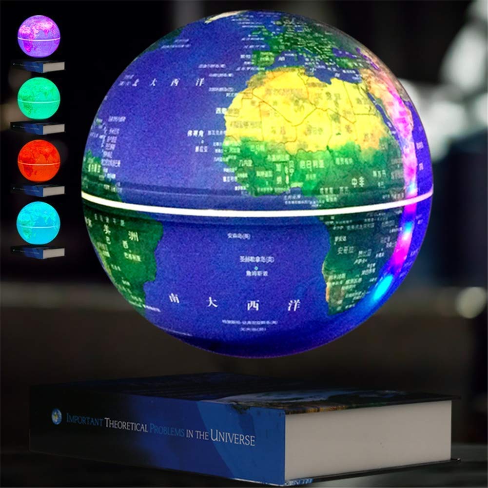 8 Inch Levitating Globe Magnetic Rotating Anti Gravity Floating ...