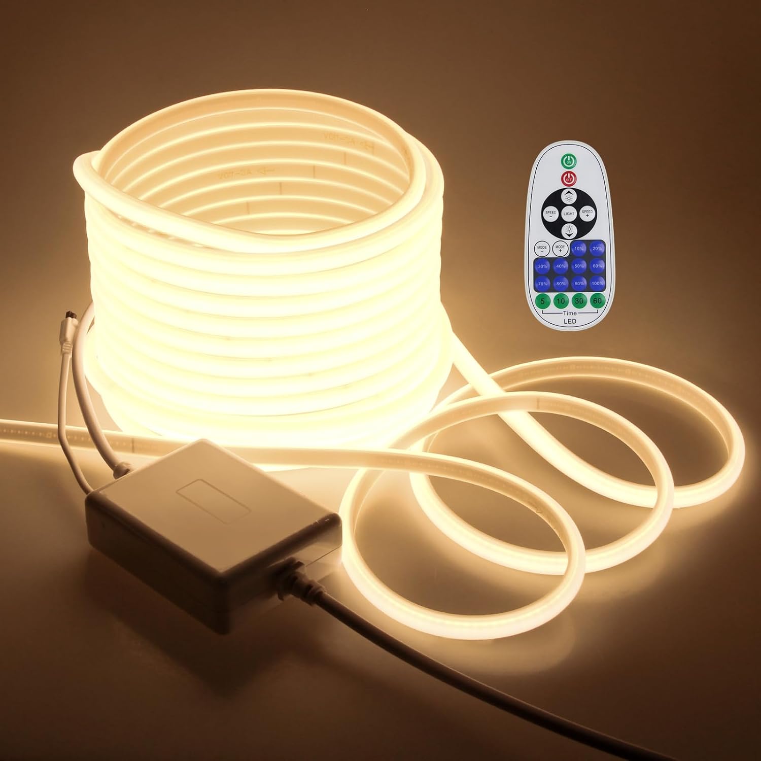 Amazon.com: Samsion COB Outdoor LED Strip Lights Waterproof 50ft ...