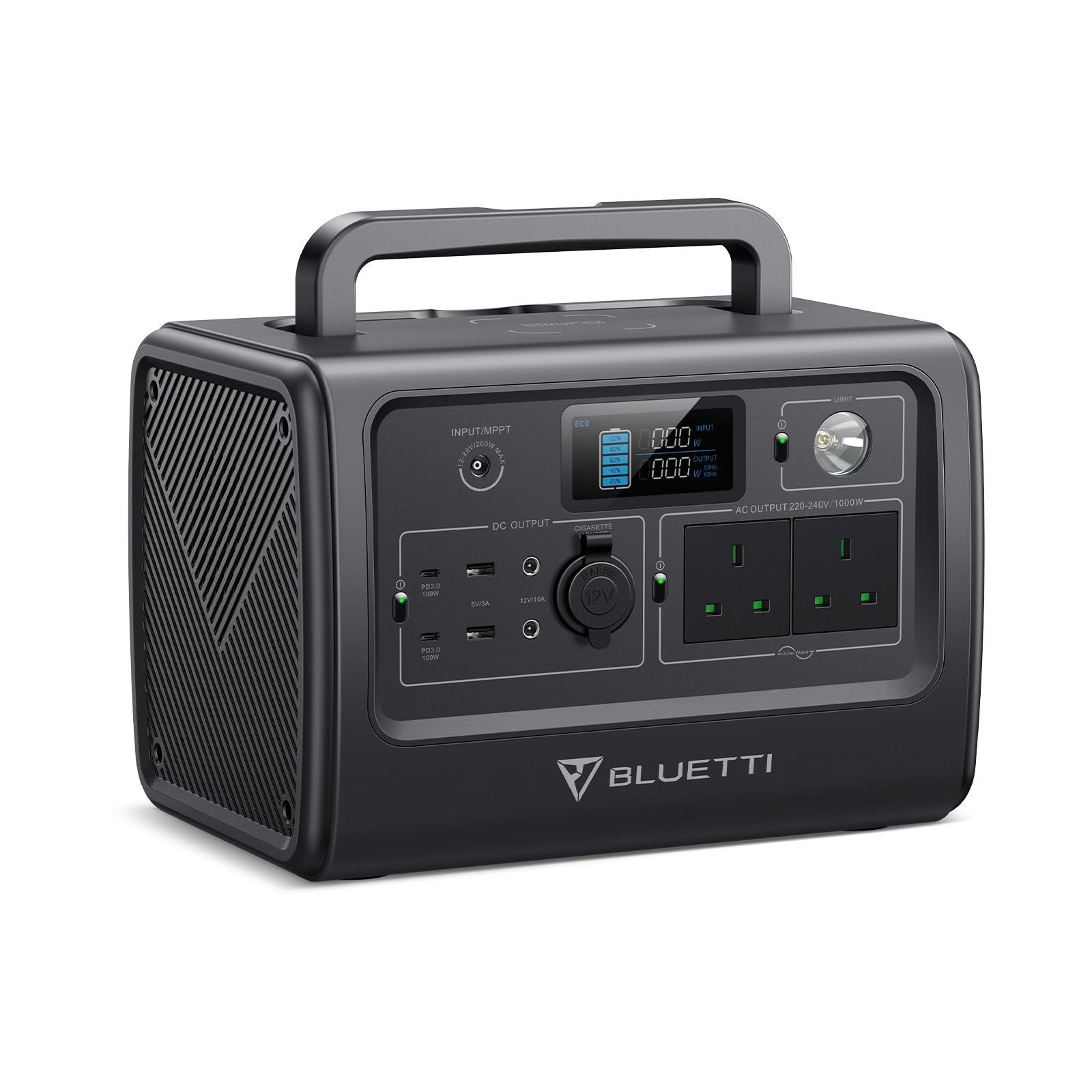 1800w Solar Generator 1024wh Power Bank Fast Charge Portable Solar ...