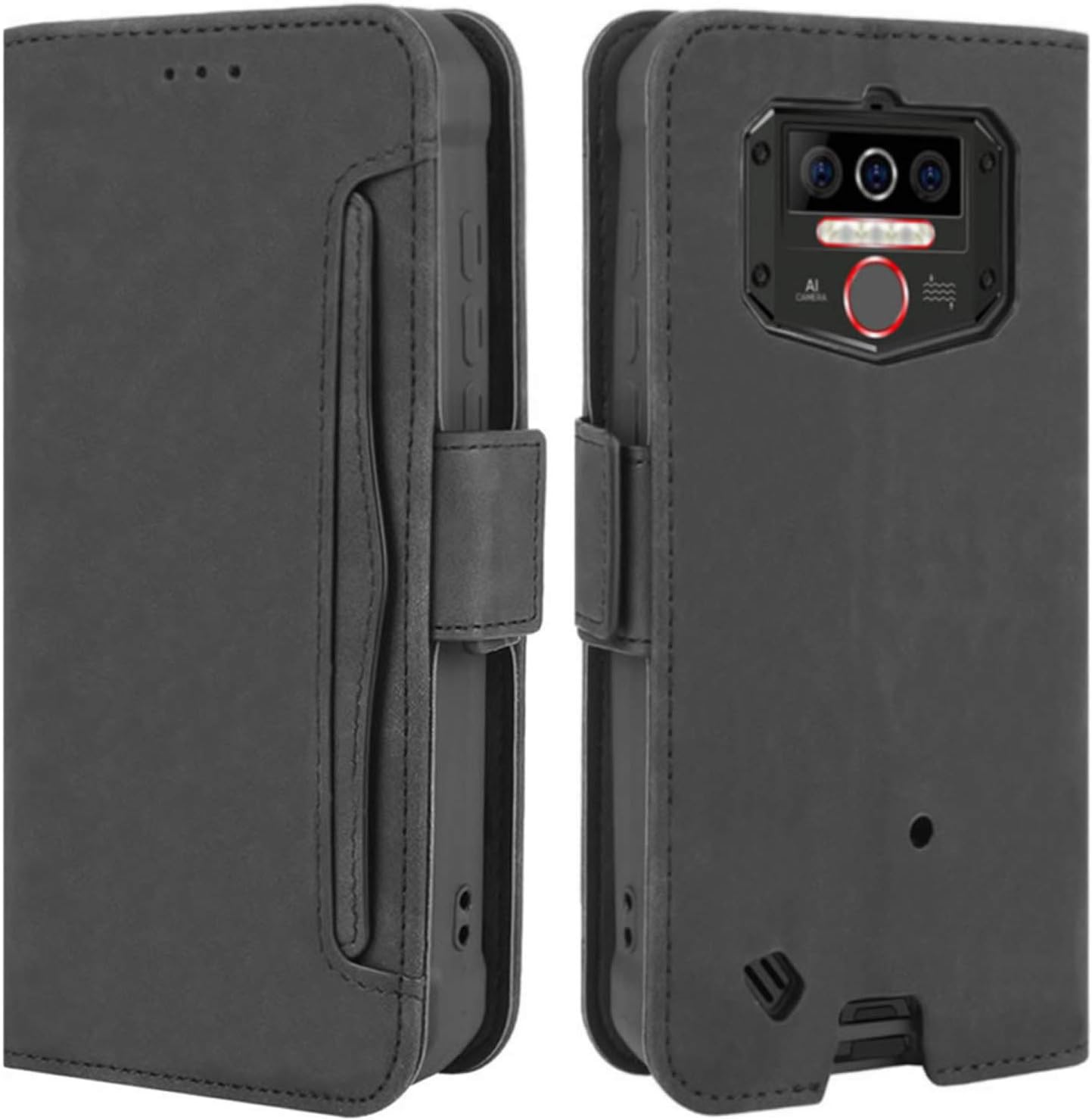 HualuBro Coque pour Oukitel WP5, Housse à Rabat en Premium PU Cuir Flip Cover Case Antichoc ...