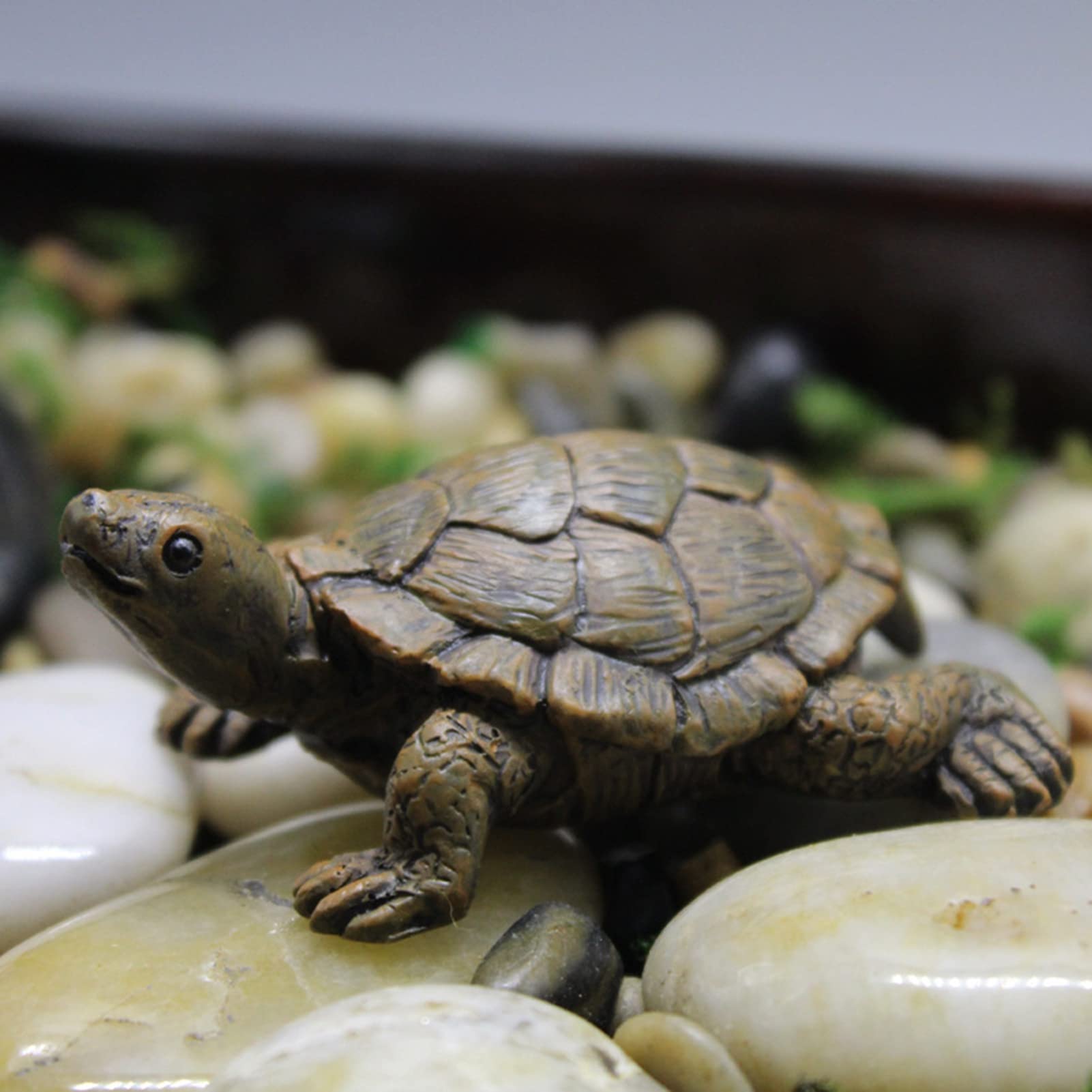 Amazon.com: Turtle Statue, Realistic Resin Tortoise Figurine Spring ...