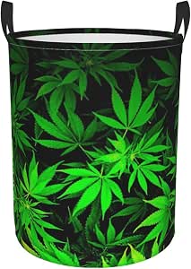 Amazon.com: Yoigng Weed Marijuana Leaf Circular Hamper Dirty Clothes ...
