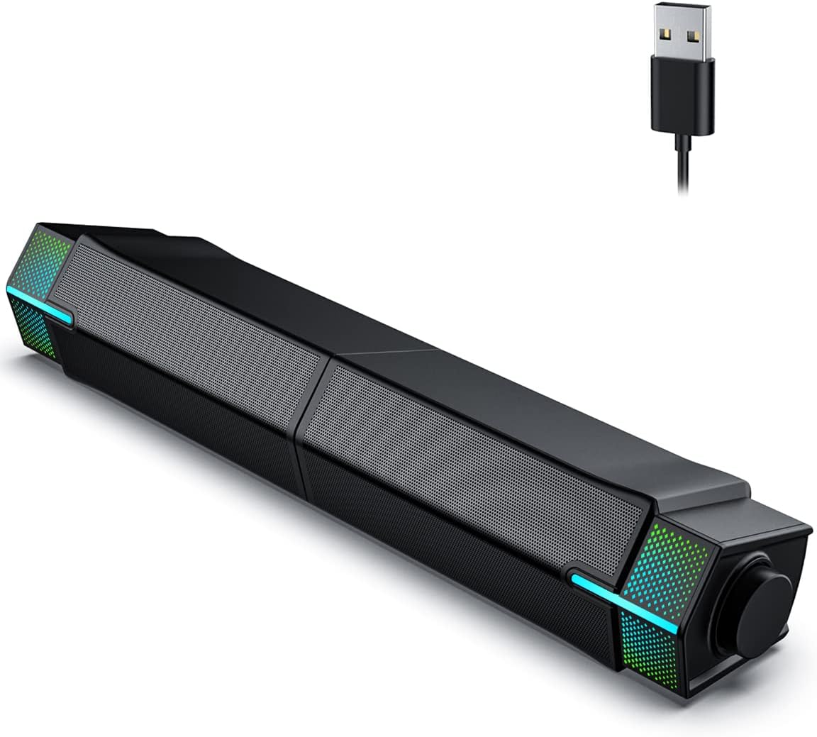 Amazon.com: USB Computer Speaker,USB Powered Mini Soundbar Speaker ...