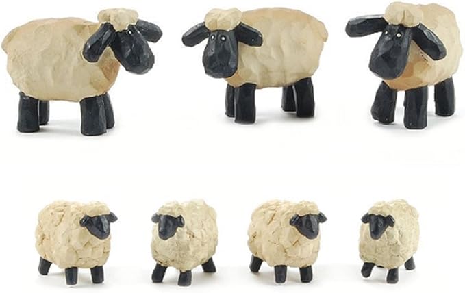 Amazon.com: Blossom Bucket Sheep Figurines Bundle of 2 Items-Set of 3 ...