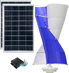 3KW Vertical Axis Wind Turbine Kit 12V 24V 48V Household Wind and ...