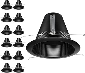 TORCHSTAR 12-Pack 6 Inch Recessed Can Light Trim, IC-Rated Anti-Glare 6 ...
