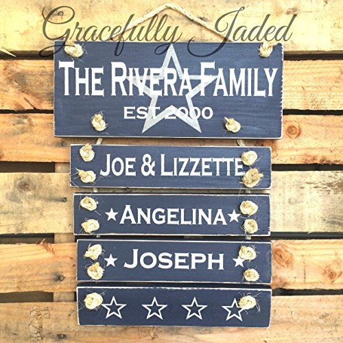 Amazon.com: Hanging Family Est. Sign, Custom : Handmade Products