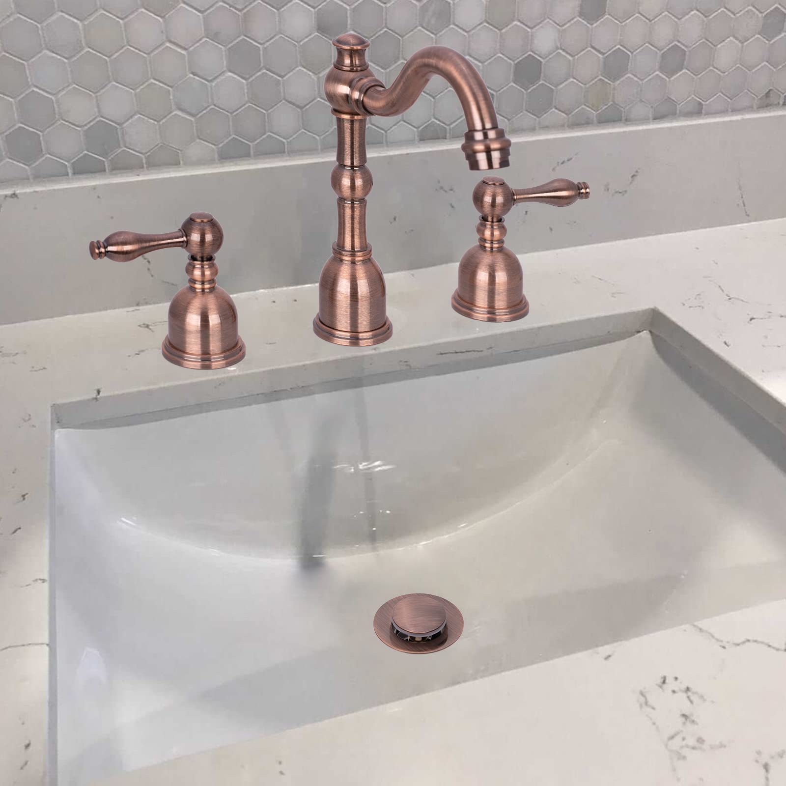 Snapklik.com : Akicon Push Button Bathroom Sink Drain Stop & Pop Up ...