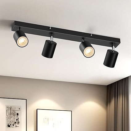 Schiele Taklampa med 4 spotlights GU10, LED-takspotlights, svängbar ...