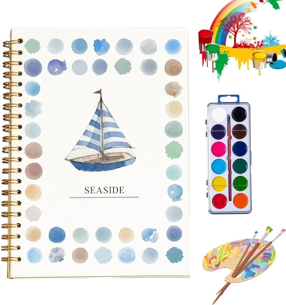 Amazon.com: Clhjinruoliu Water Color Workbook,Animals Flowers Ocean ...