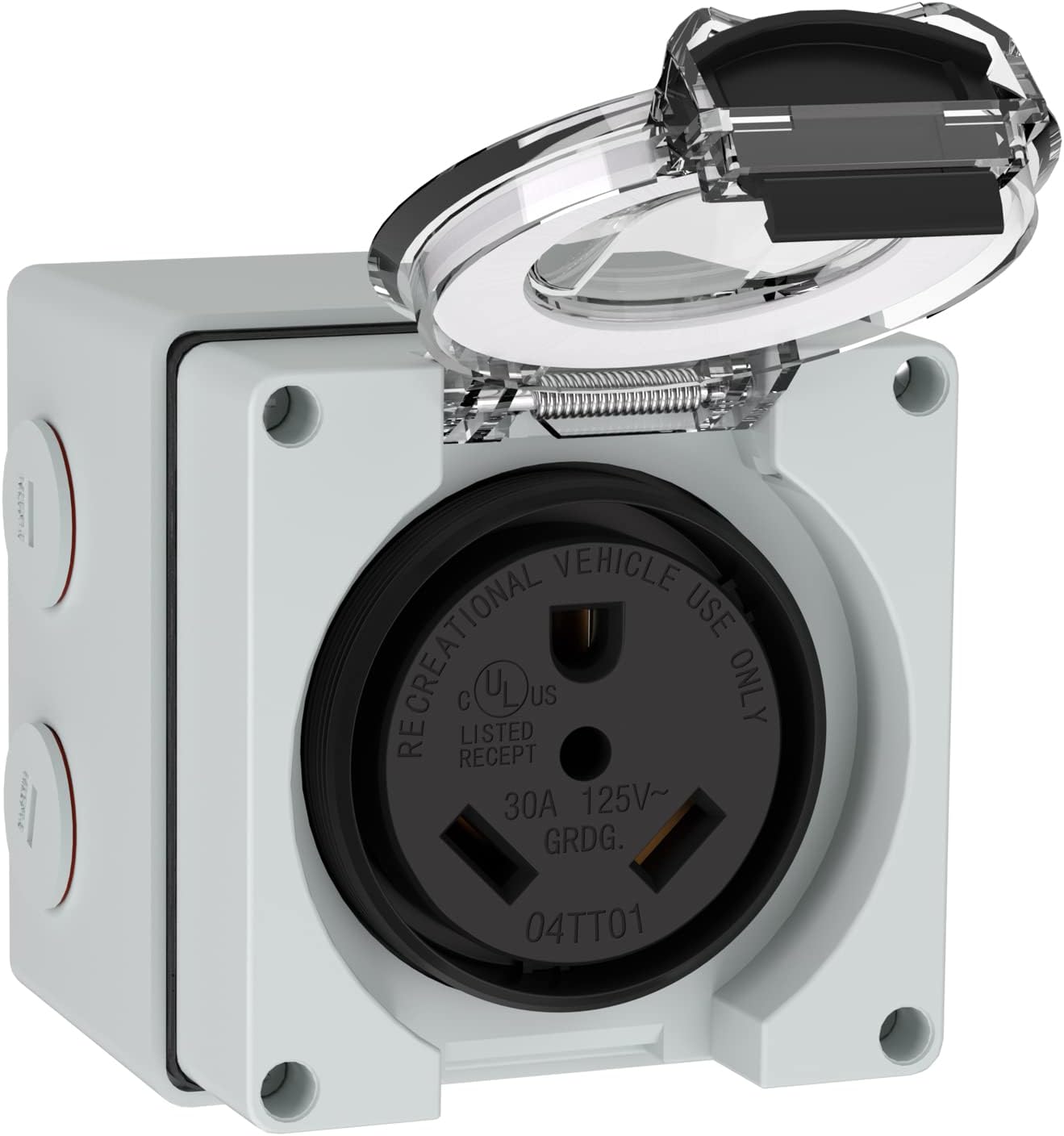 Joinfworld 30 Amp RV Power Outlet Box, Weatherproof 125V UL Listed Nema ...