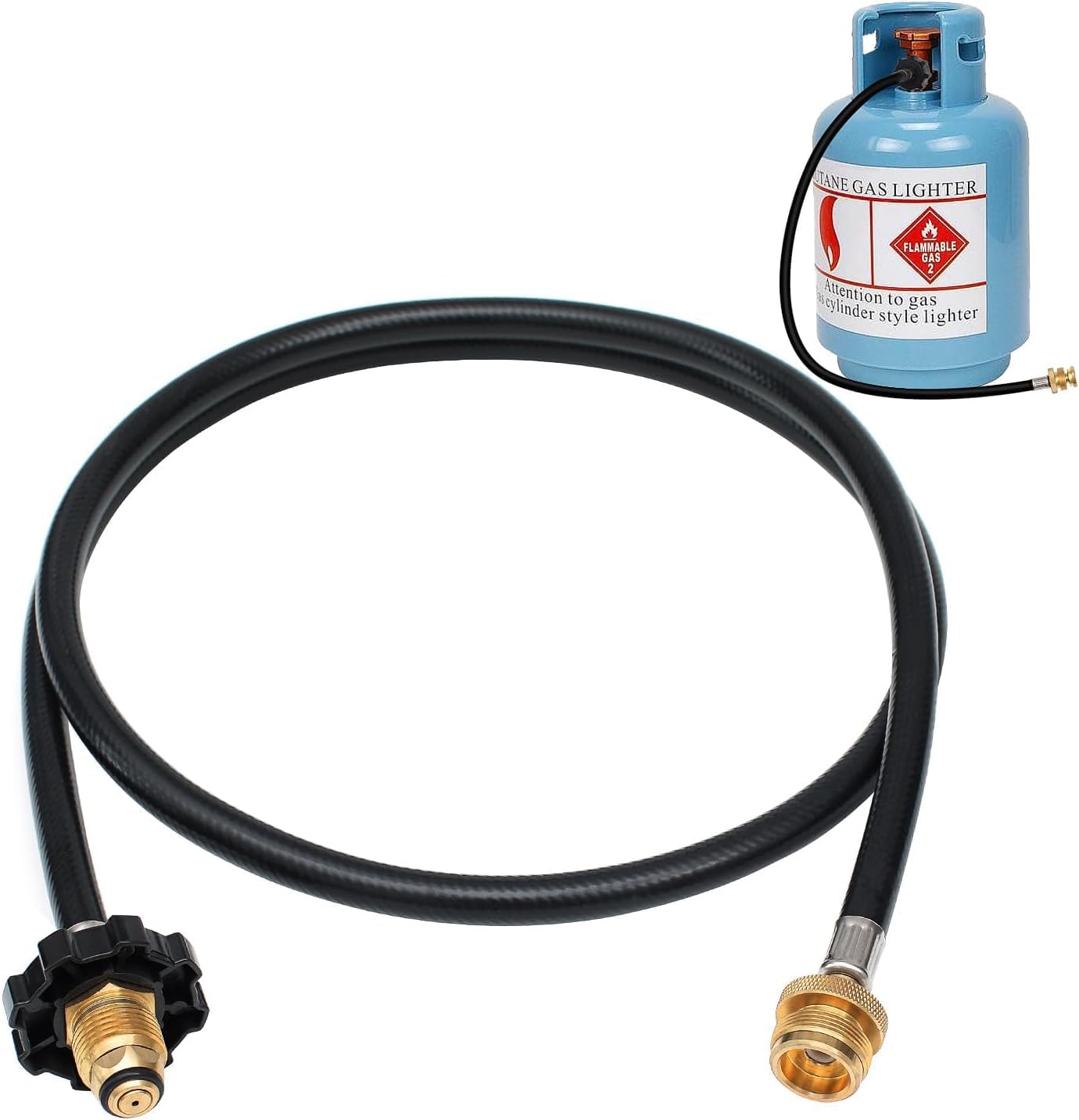 Amazon.com : MOASKER 5 FT POL Propane Hose Adapter 1 LB to 20 LB ...
