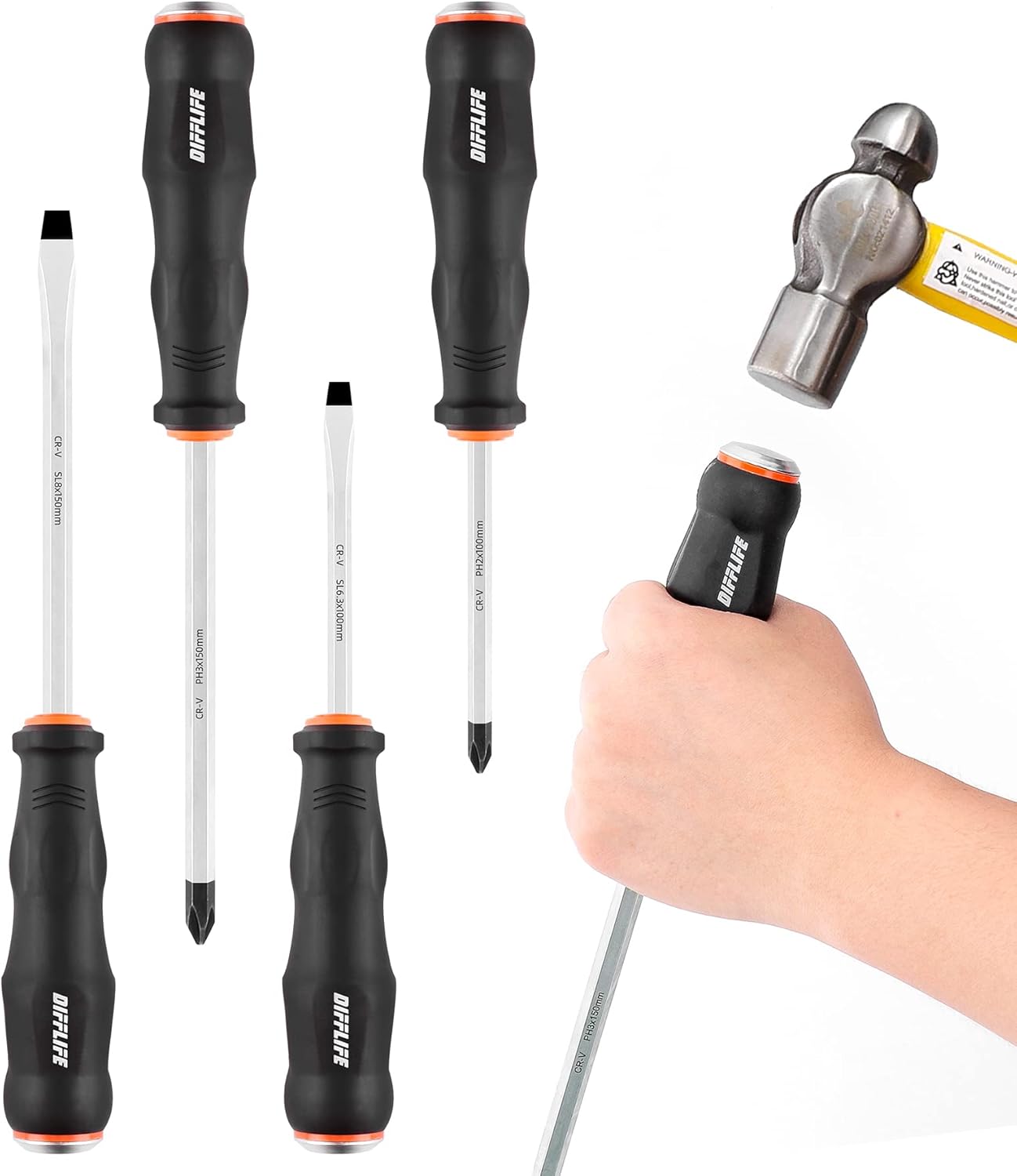 Amazon.com: DIFFLIFE Screwdriver Sets Screwdriver Kit 4-Piece ...