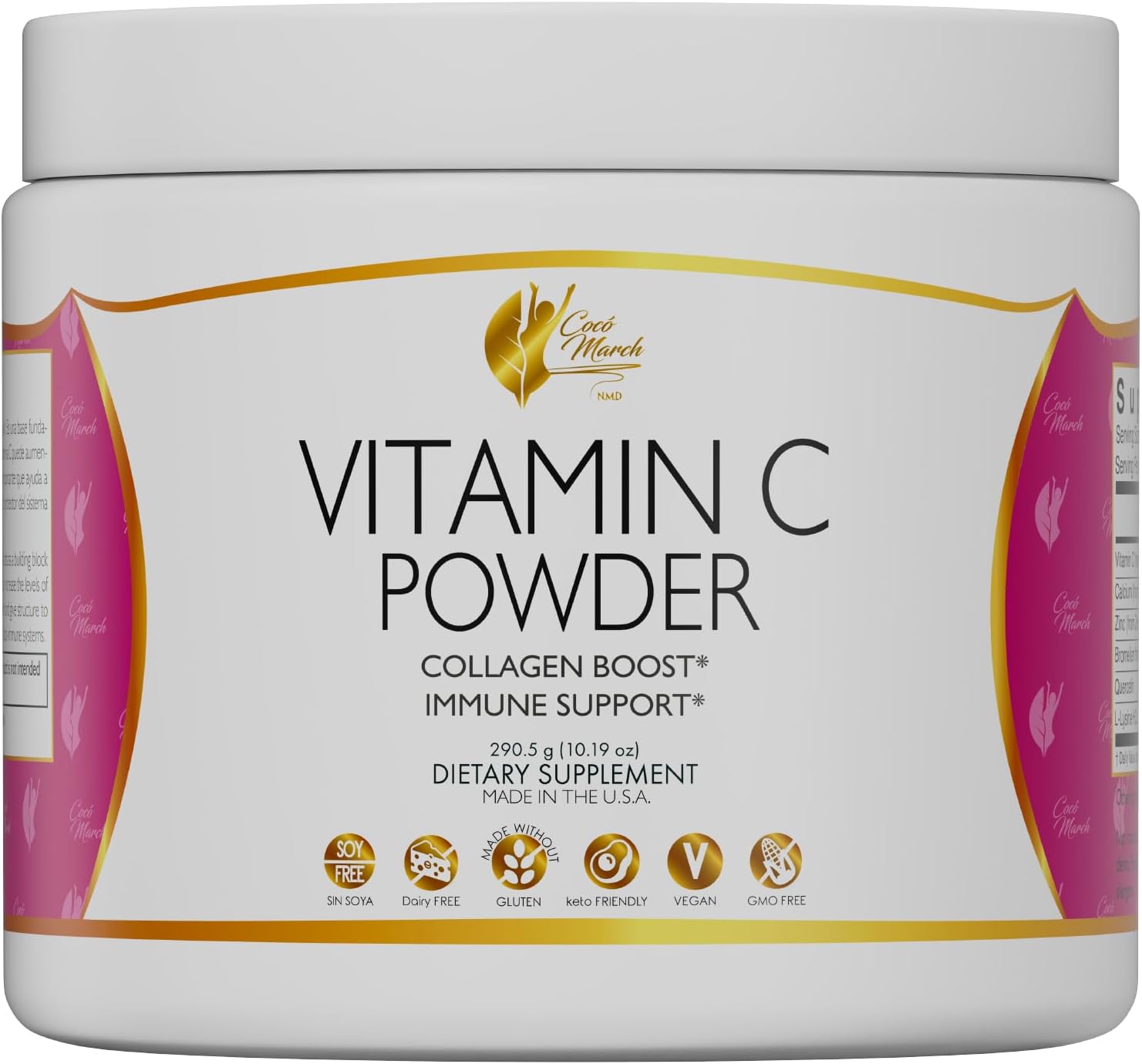Amazon.com: 3000 mg Vitamin C Powder by Coco March- for Collagen ...
