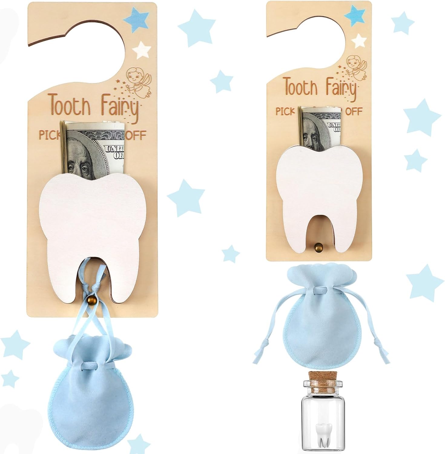 Tooth Fairy Door Hanger With Money Slot Tooth Fairy Box BlinkLLX 3 Pcs ...