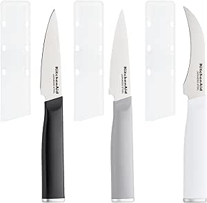 Amazon.com: KitchenAid Paring Knife Set, High Carbon Stainless Steel ...