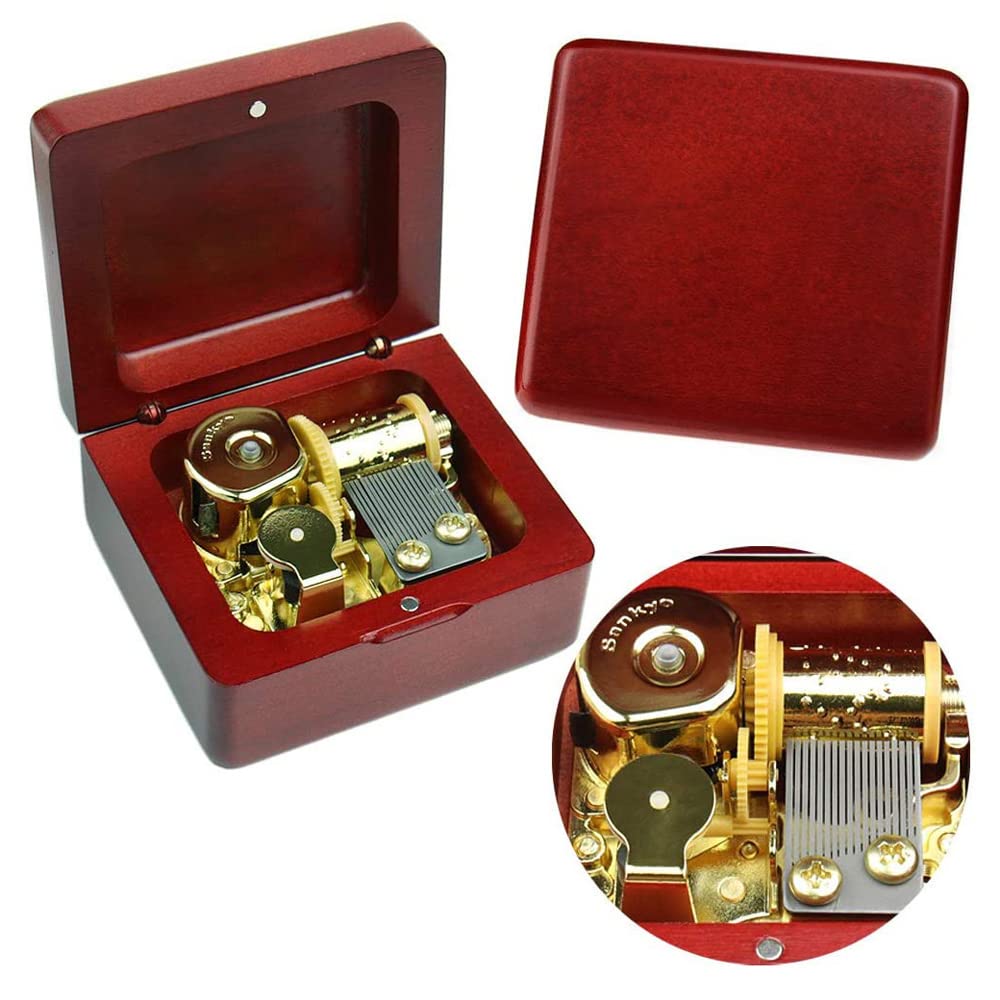 Amazon.com: Sinzyo Vintage Wood Carved Mechanism Musical Box Wind Up ...