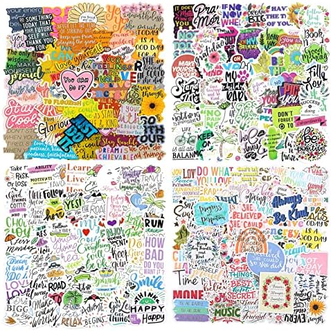 Amazon.com: 200pcs Inspirational Stickers Pack Vinyl Motivational ...
