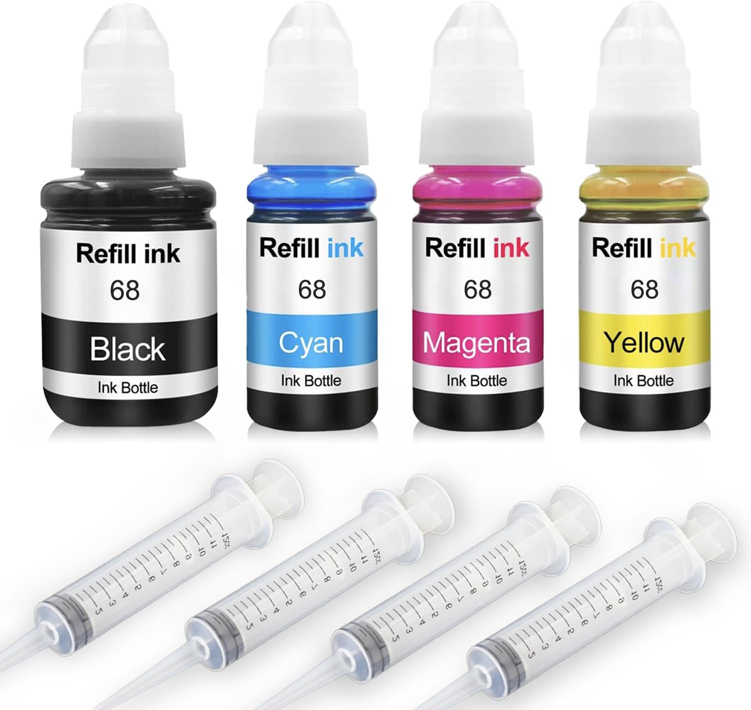 Amazon.com: Ink Refill Kit 120ml Black 70ml Color for HP 68 Envy 6555e ...