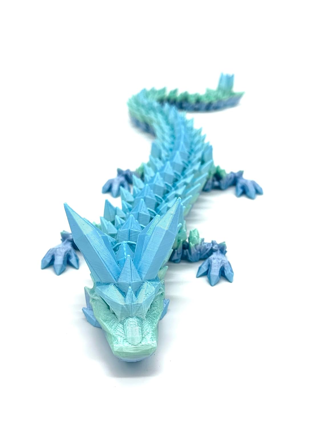 Amazon.com: Large 21" Articulated Crystal Dragon - Tri Color 3D Printed ...