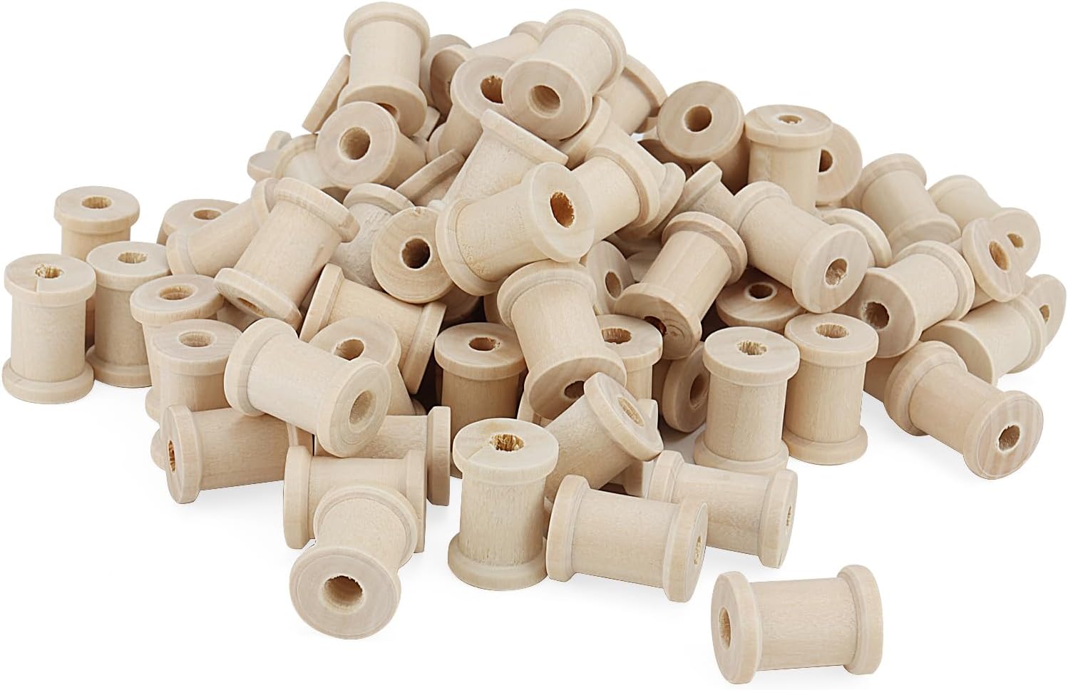Amazon.com: LEXININ 100 PCS 1 x 0.78 Inch Mini Empty Wooden Thread ...