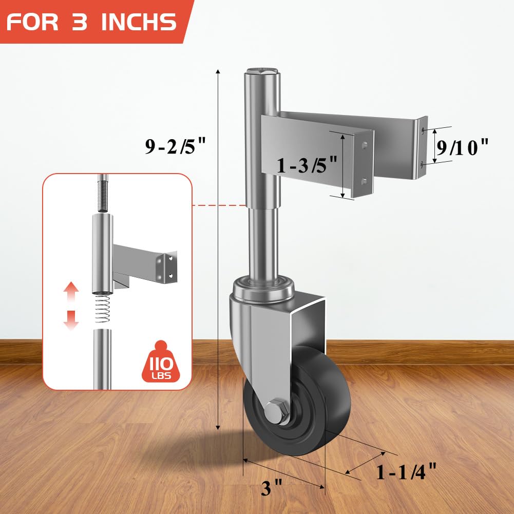 Snapklik.com : Uscaster Gate Wheel Gate Caster For Wooden Gate 360 ...