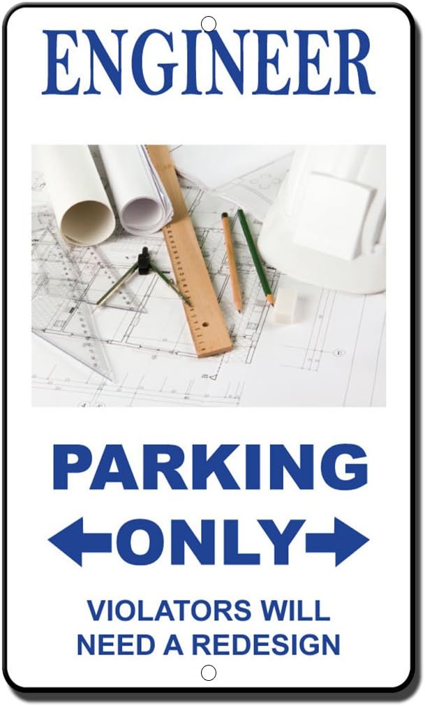 Amazon.com : Fastasticdeals Engineer Parking Only Violators Will Need A ...
