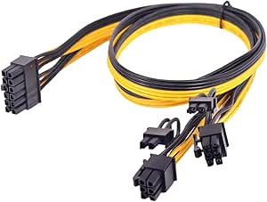 Amazon.com: 12Pin GPU Power Supply Adapter Cable 18AWG 12Pin To Two ...
