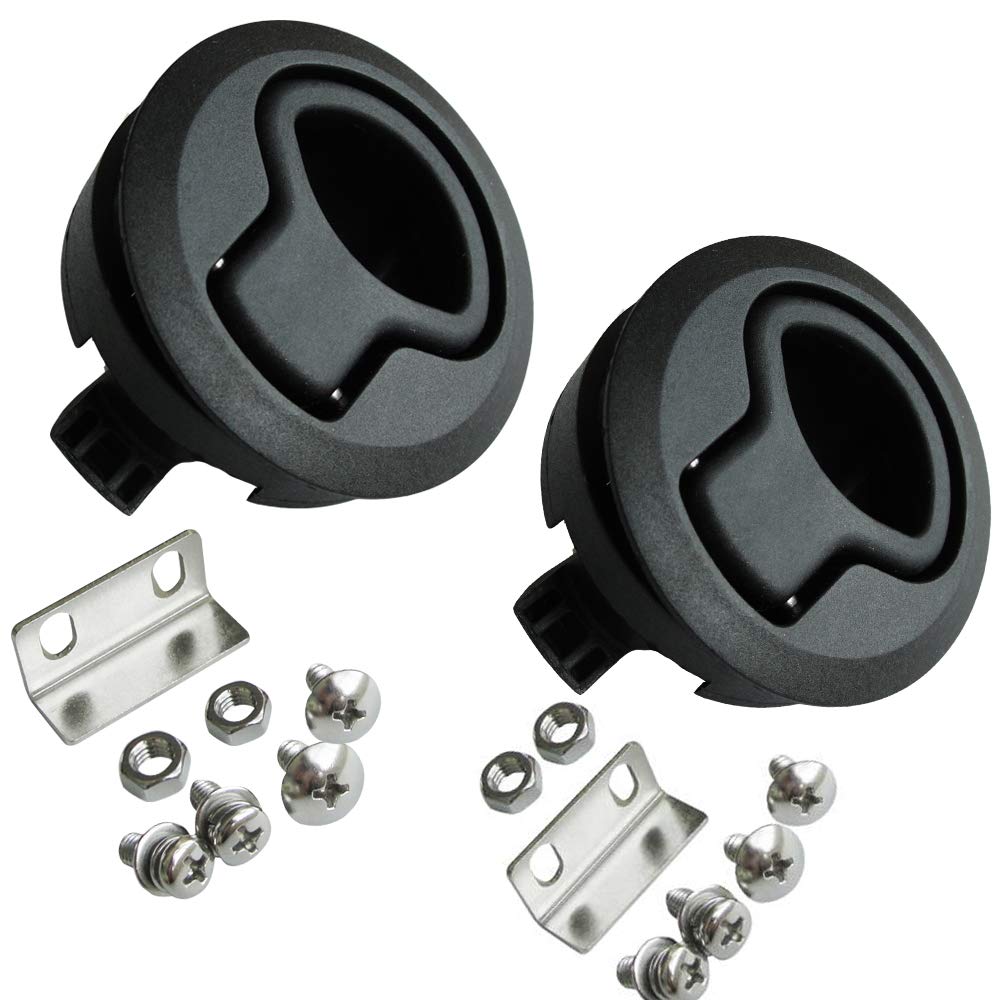 Snapklik.com : 4PCS Boat Slam Latch Flush Pull Black Plastic Round For ...