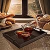 Amazon.com | American Atelier Leather Serving Tray with Handles 14 by ...